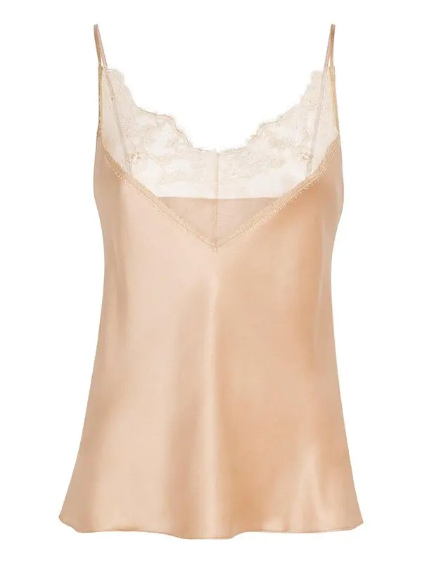 Carine Gilson Silk-lace Louise Cami Top - Brown