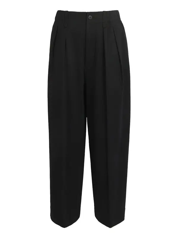 Issey Miyake Cotton-blend Simple Ensemble Trousers - Black