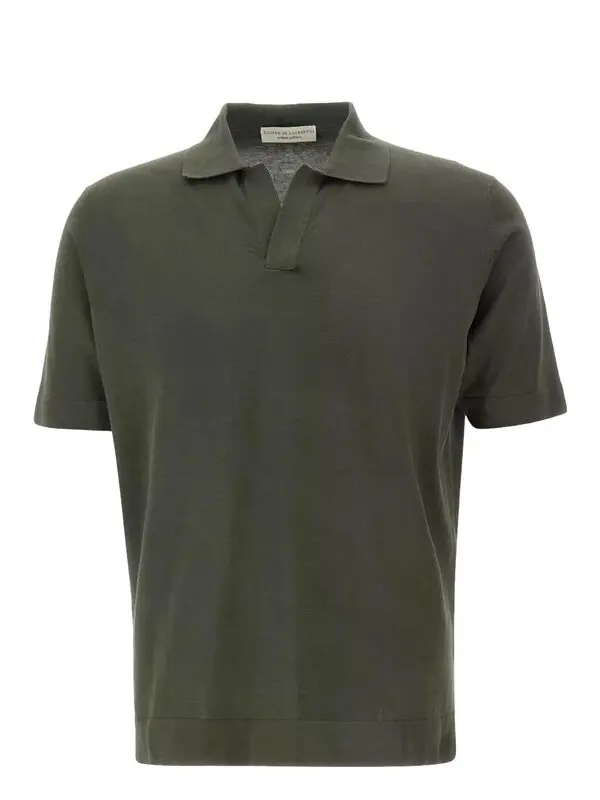 FILIPPO DE LAURENTIIS Short-sleeve Ribbed-trim T-shirt - Green
