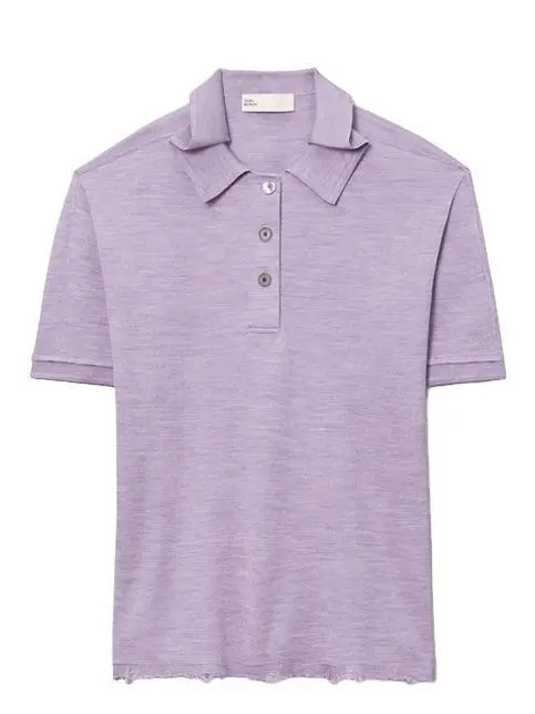Tory Burch Silk Polo - Purple
