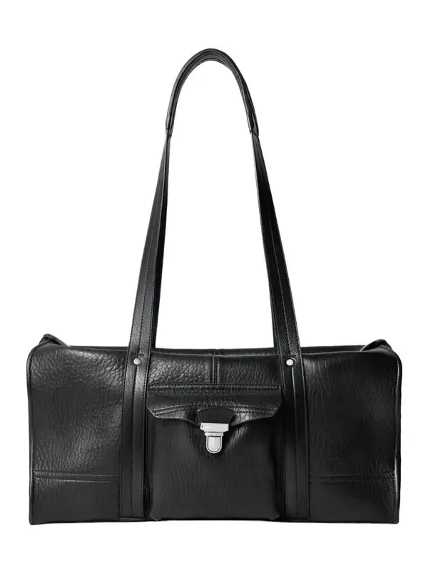 LEMAIRE Gear Tote Bag In Bubble Leather - Black