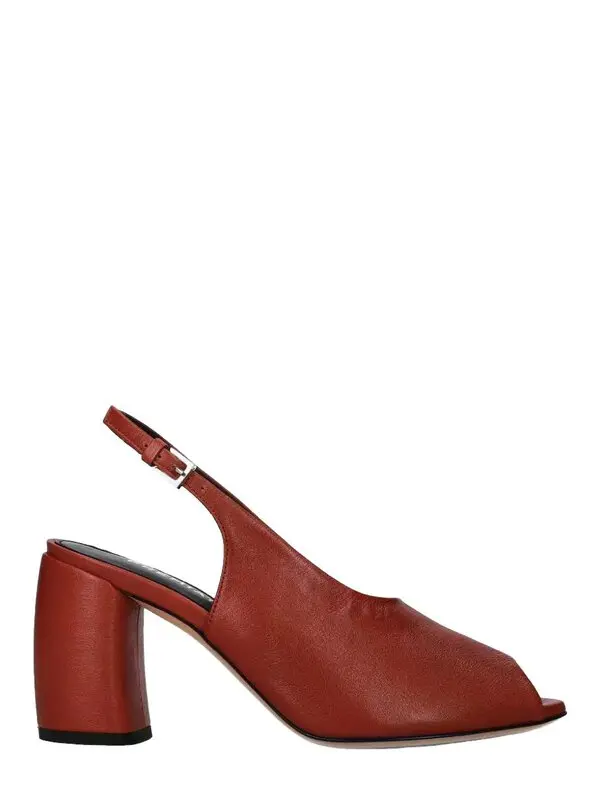 Premiata Peep Toe Slingback Pumps - Brown