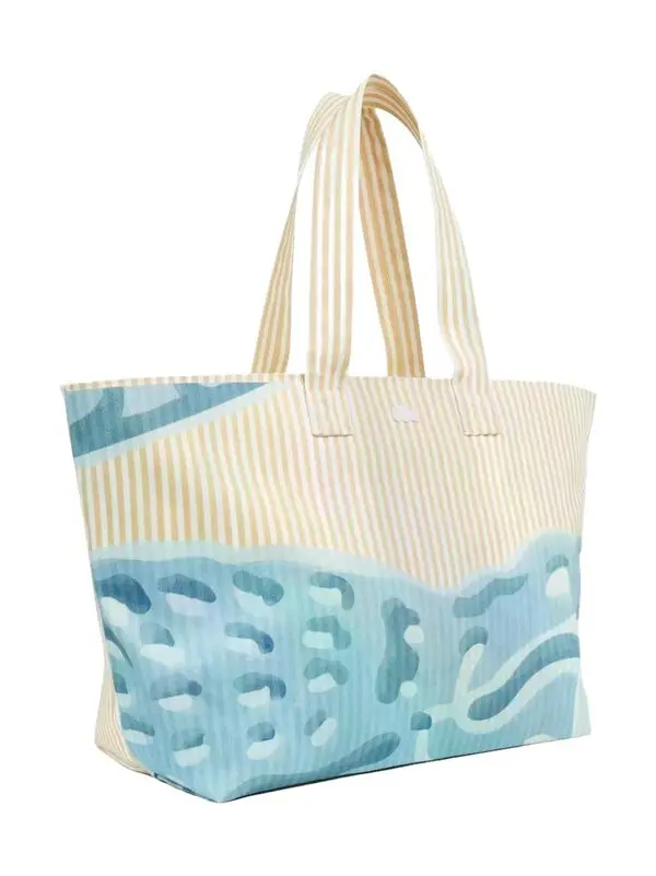 Lacoste Striped Tote Bag - Neutrals