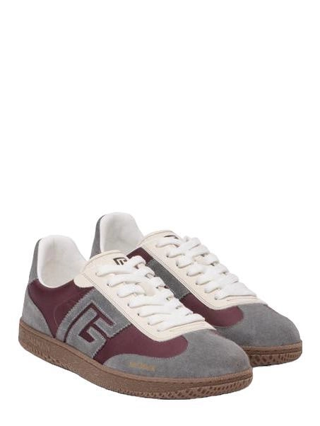 Balmain Swan Suede And Nylon Trainers - Red