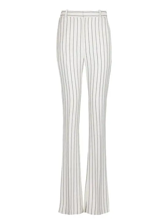 Balmain Straight-leg Pinstripe Trousers - White