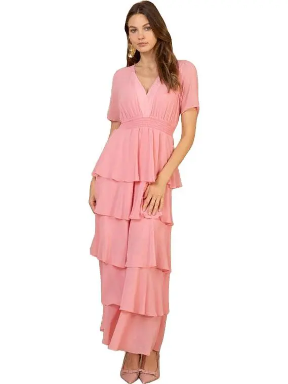 Hale Bob Imogene Solid Maxi Dress - Pink