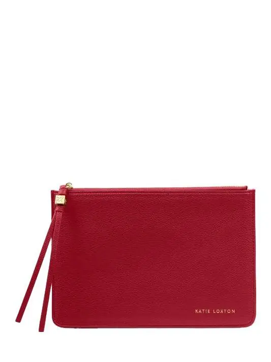KATIE LOXTON Tassel Charm Pouch - Garnet Red
