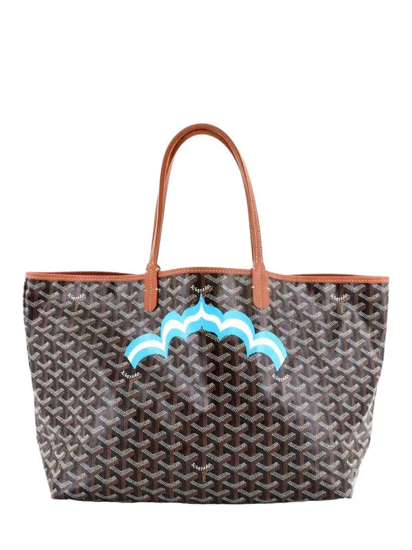 Goyard Saint Louis Tote Printed Coated Canvas Pm - Brown