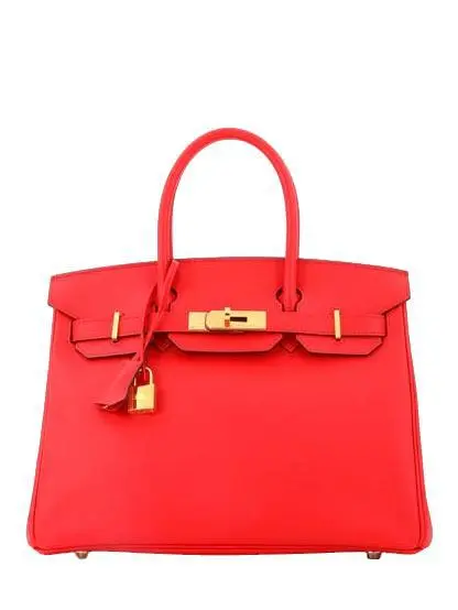 Hermès Birkin Handbag Pink Epsom With Gold Hardware 30 - Red