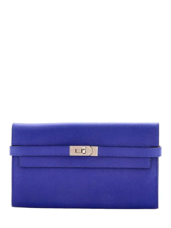 Hermès Kelly Wallet Epsom Long - Bleu Electrique