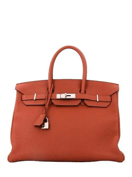 Hermès Birkin Handbag Togo With Palladium Hardware 35 - Brown