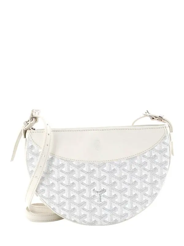 Goyard Hirondelle Shoulder Bag Coated Canvas And Leather - White