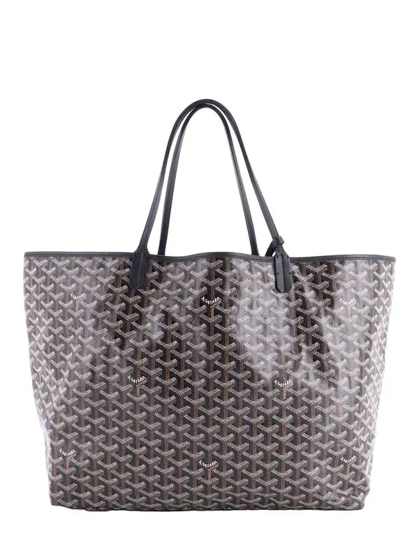 Goyard Saint Louis Gm Tote Coated Canvas - Black