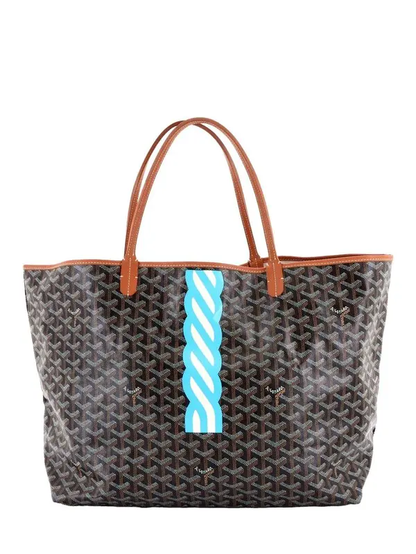 Goyard Saint Louis Gm Tote Printed Coated Canvas - Brown