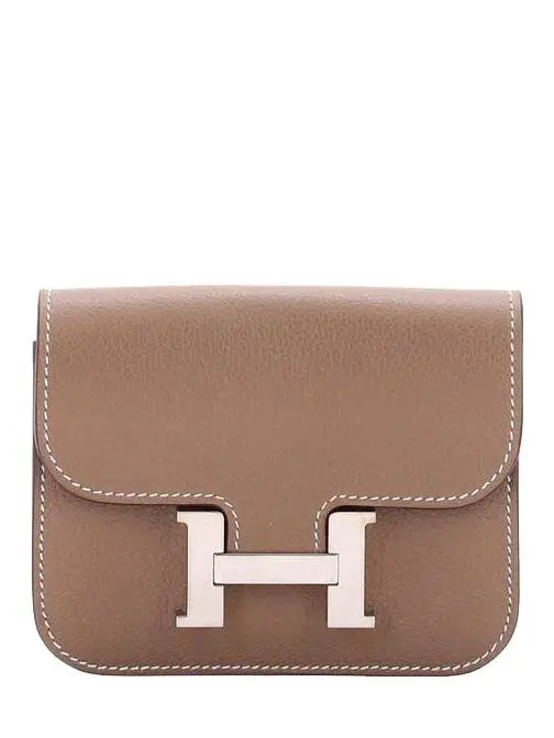Hermès Constance Slim Wallet Evercolor - Etoupe