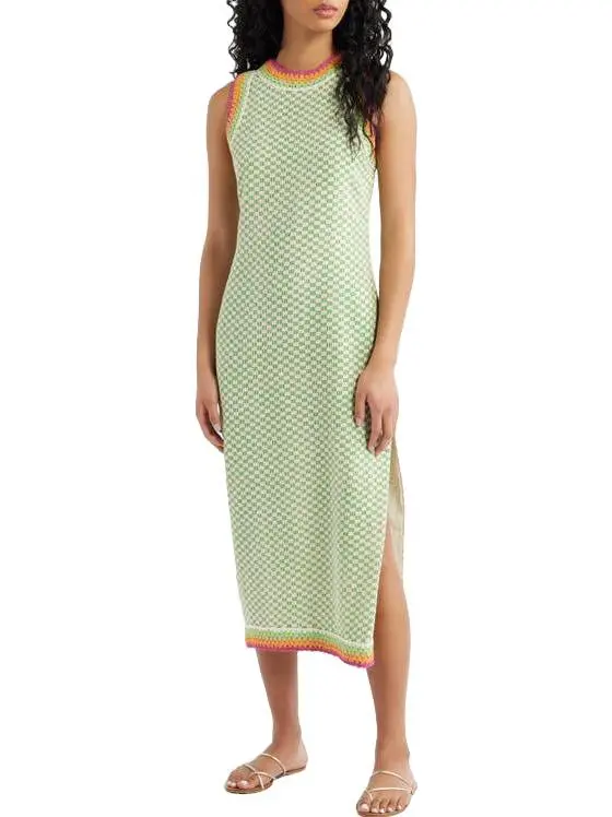 Saylor Vesna Crochet-trim Maxi Dress - Green/creme