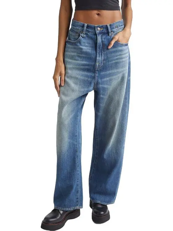 R13 Venti Baggy Wide-leg Jeans - Raine Blue