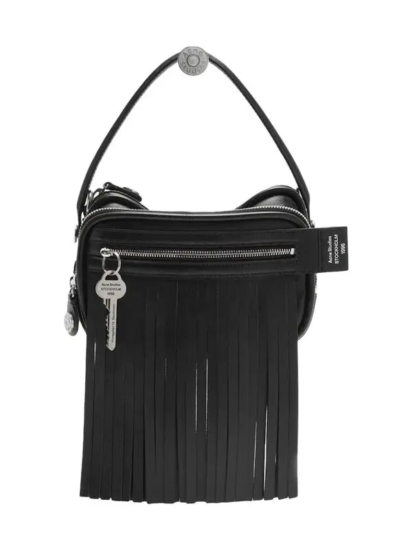 Acne Studios Camero Kit Fringe Leather Handbag - Black