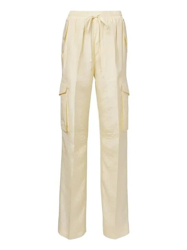 Phoebe Philo Silk Cargo Trousers - Yellow