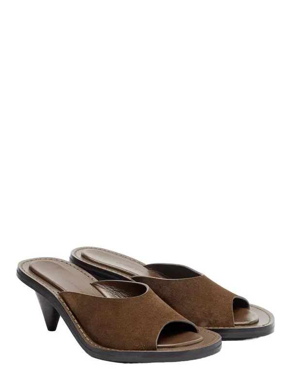 Phoebe Philo Suede Mules - Brown
