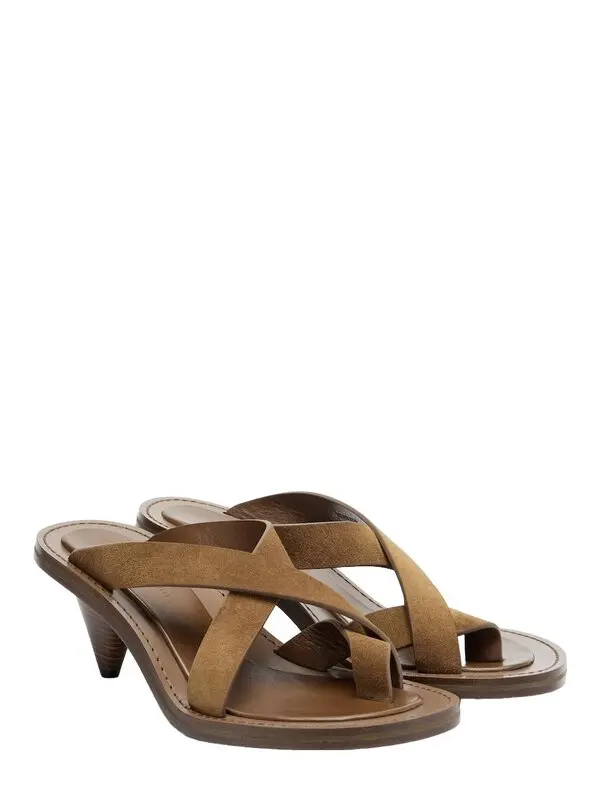 Phoebe Philo Suede Sandals - Brown