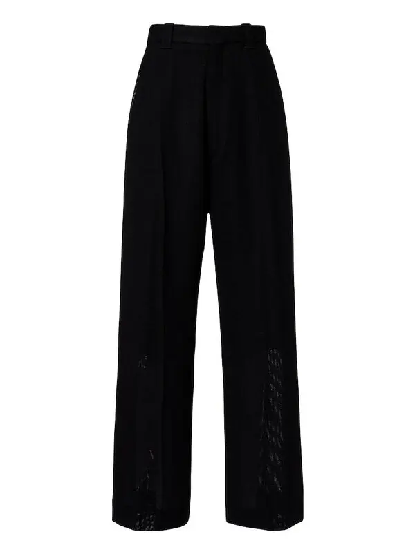 Phoebe Philo Low-rise Wide-leg Pants - Black