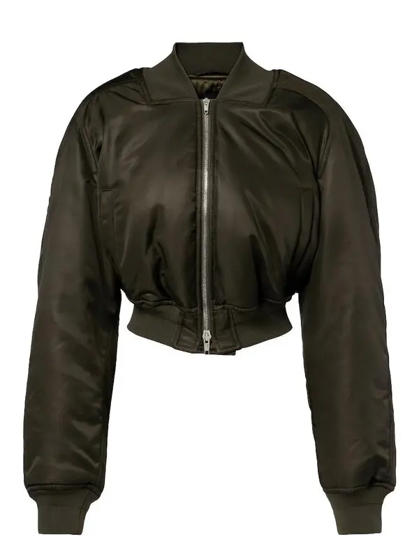 Phoebe Philo Cropped Bomber Jacket - Green