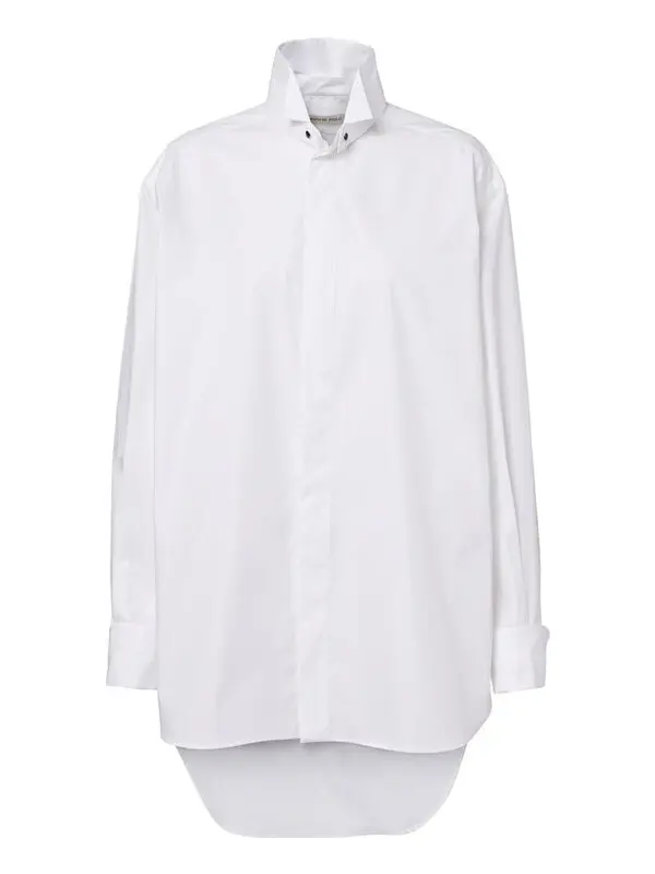 Phoebe Philo Oversized Cotton-blend Shirt - White
