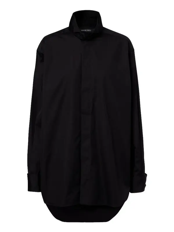 Phoebe Philo Oversized Cotton Poplin Shirt - Black