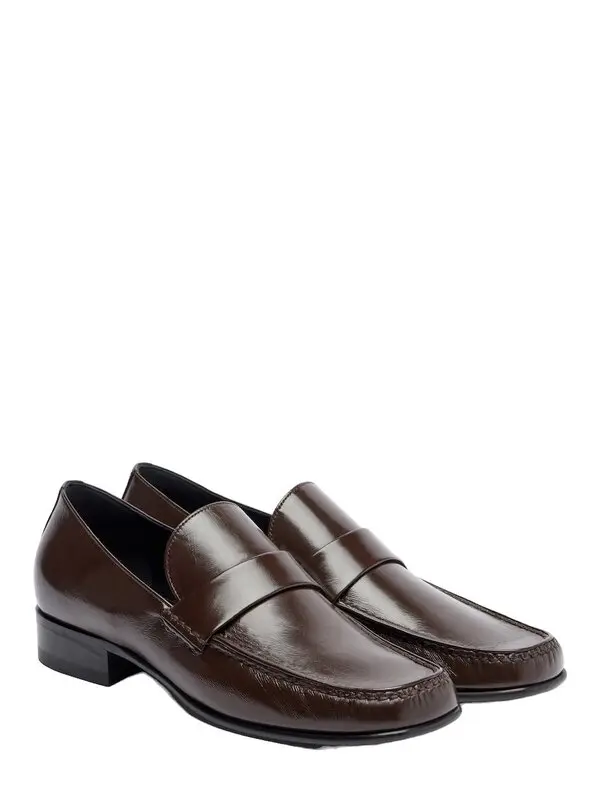Phoebe Philo Leather Loafers - Brown