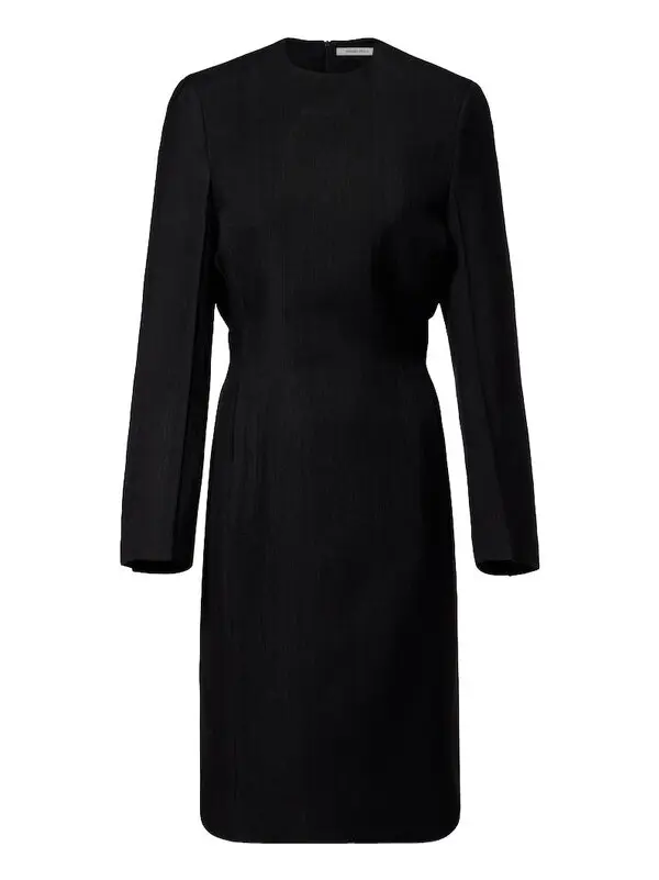 Phoebe Philo Woven Midi Dress - Black