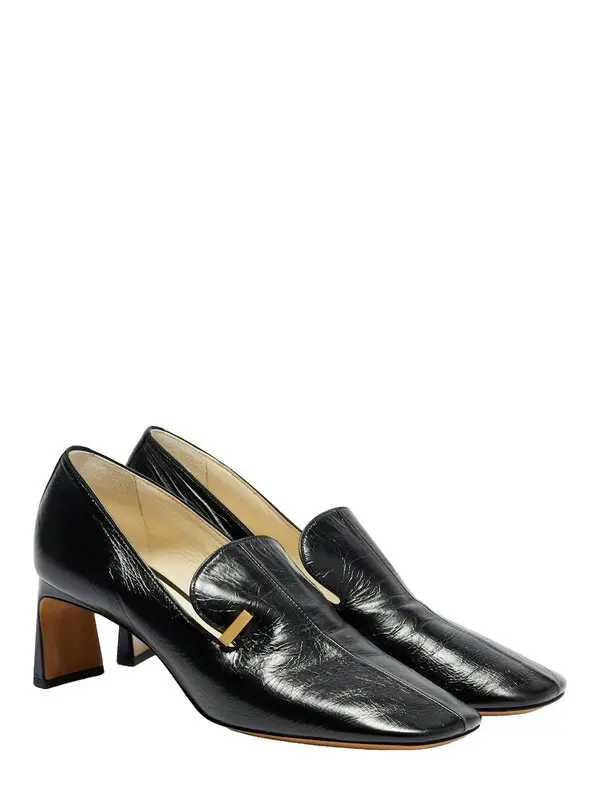 Phoebe Philo Leather Loafer Pumps - Black
