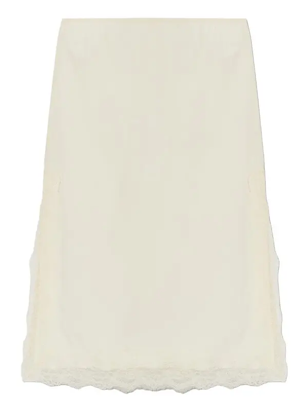 RÓHE Skirt With Lace Trim - Cream