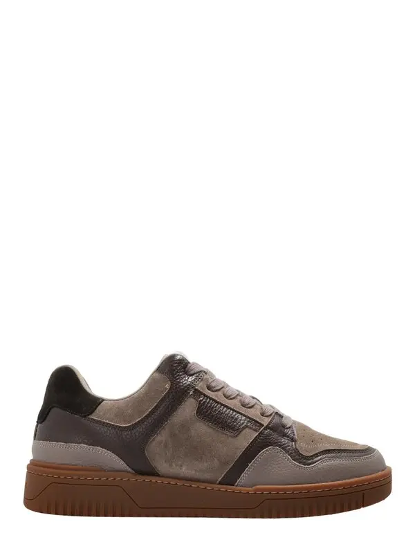 ALLSAINTS Regan Leather Sneakers - Brown