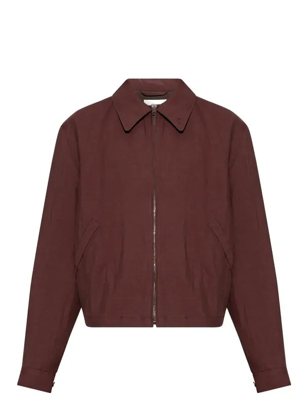 LEMAIRE Collared Jacket - Burgundy