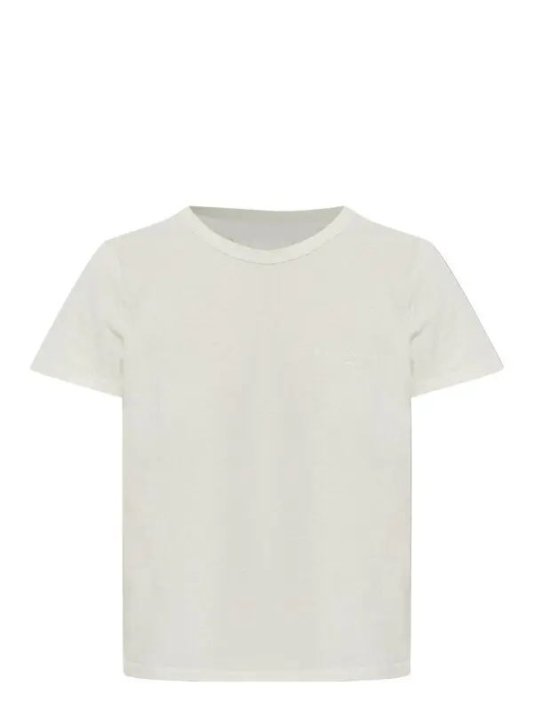 MAISON MARGIELA T-shirt With Embroidered Logo - Cream