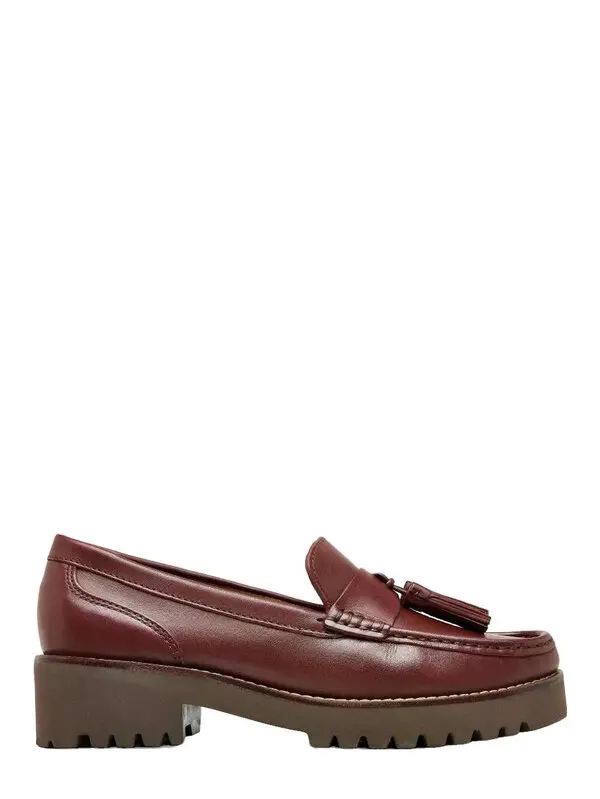 STUDIO CHOFAKIAN Estrada Viena Tassel Leather Loafers - Brown