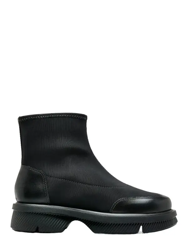 STUDIO CHOFAKIAN Bergen Zipper Leather Boots - Black