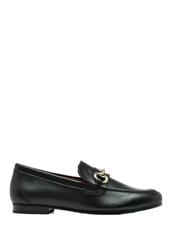STUDIO CHOFAKIAN Praga Buckle Leather Loafers - Black
