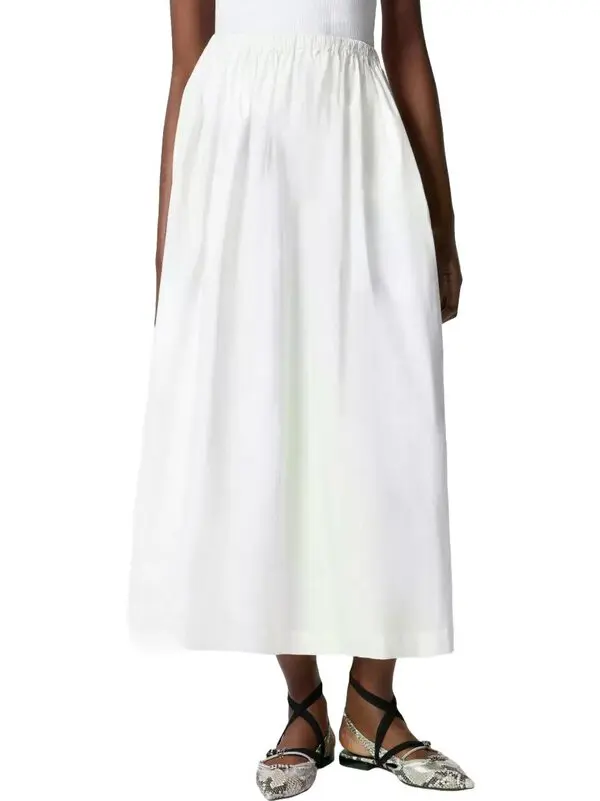 Pinko A-line Skirt With Gathered Waist - White
