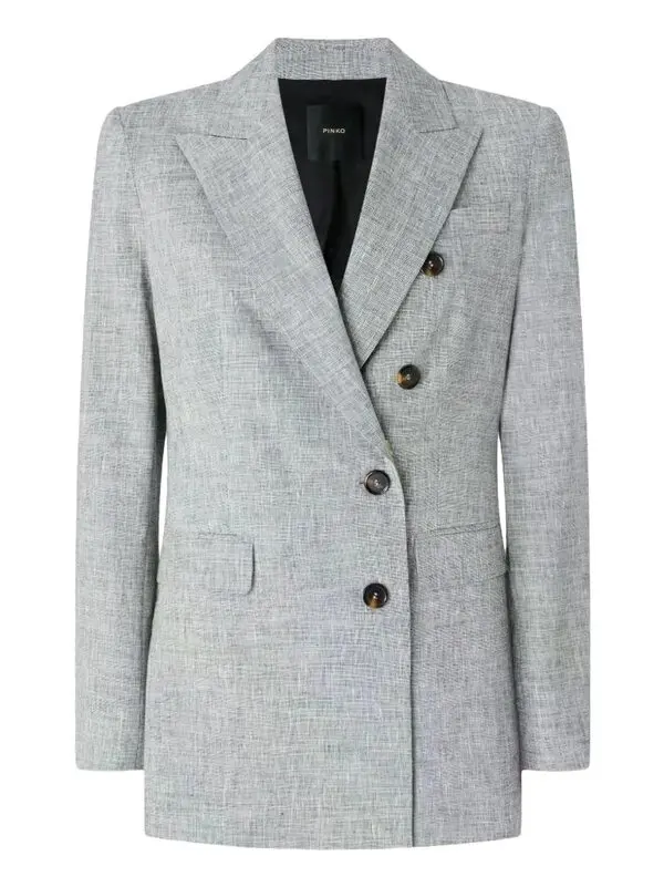 Pinko Double-breasted Blazer - Grey