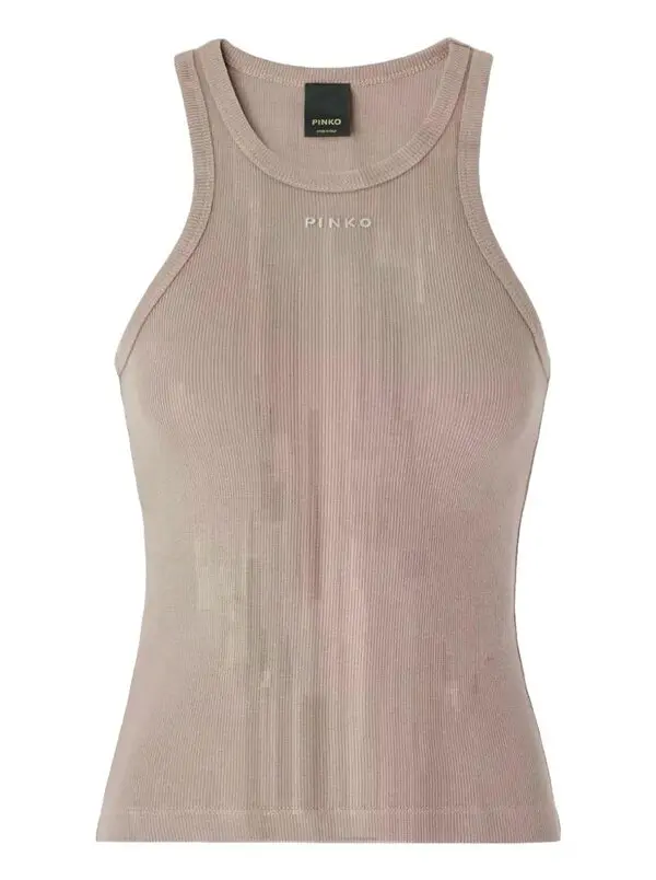 Pinko Bacardi Ribbed Tank Top - Neutrals