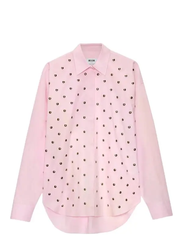 MSGM Embellished Shirt - Pink