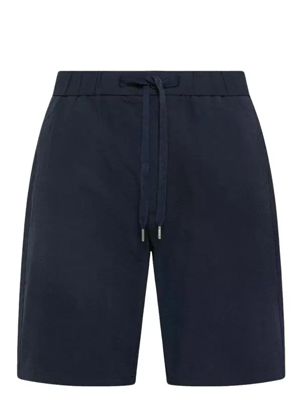 SUN 68 Textured Drawstring Shorts - Blue