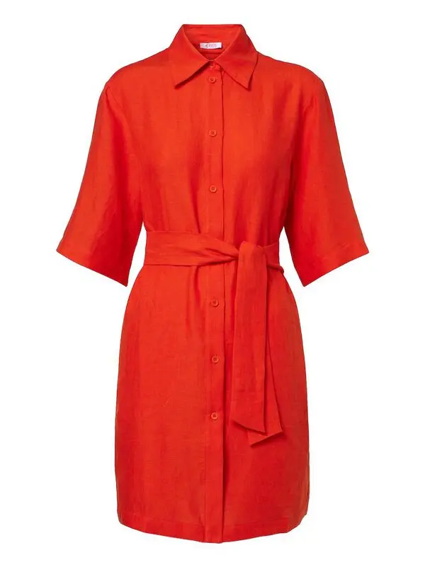 ERES Séducteur Linen Shirt Dress - Orange