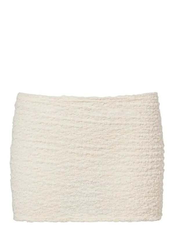 MONTCE Amalia Texture Miniskirt - White