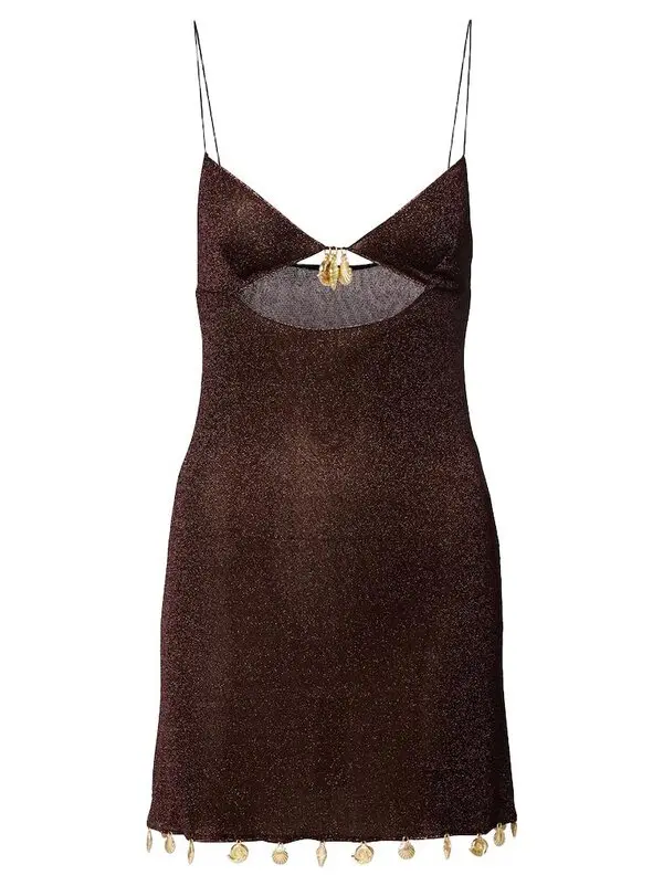 Oseree Lumière Cutout Minidress - Brown