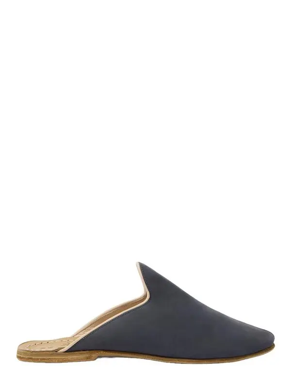 Sabah Baba Leather Mules - Blue