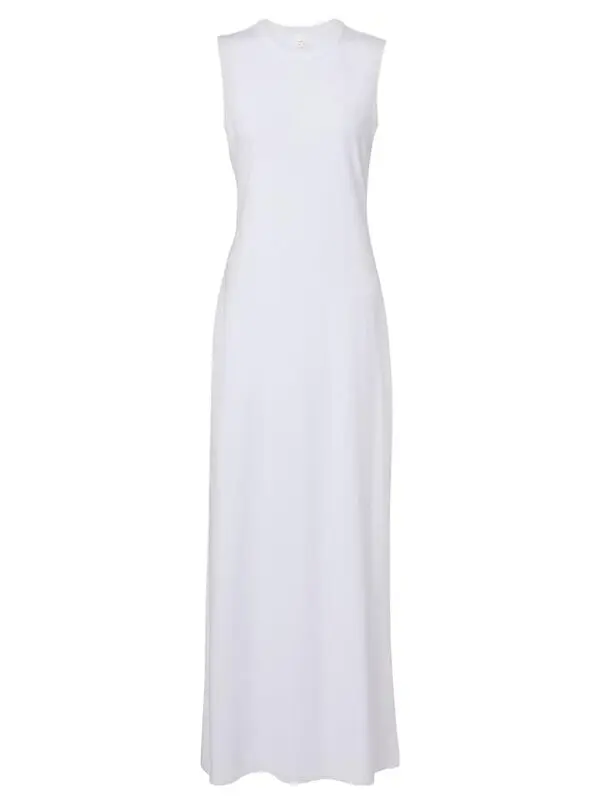 LESET Margo Cotton Maxi Dress - White