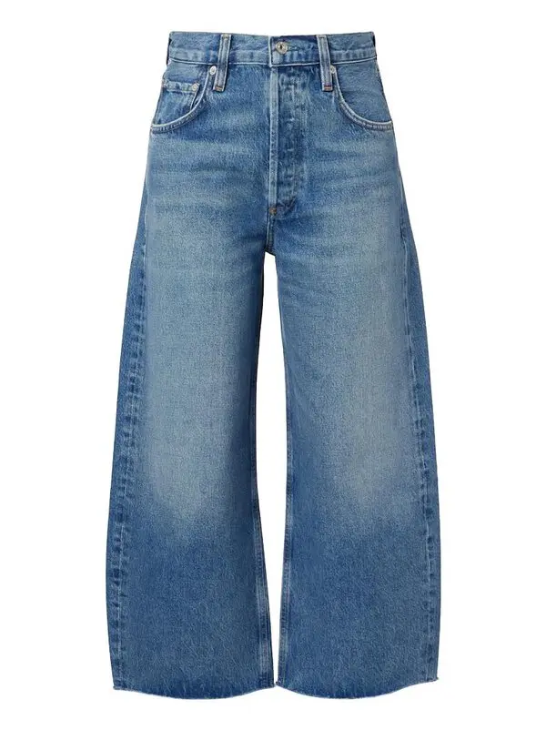 Citizens Of Humanity Ayla Cropped Wide-leg Jeans - Blue